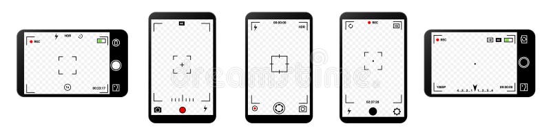 Smart Camera Interface with Settings for Photos and Videos. Stock ...