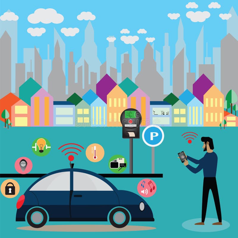 Smart Car Concept, User Command Remote Control System from Application ...