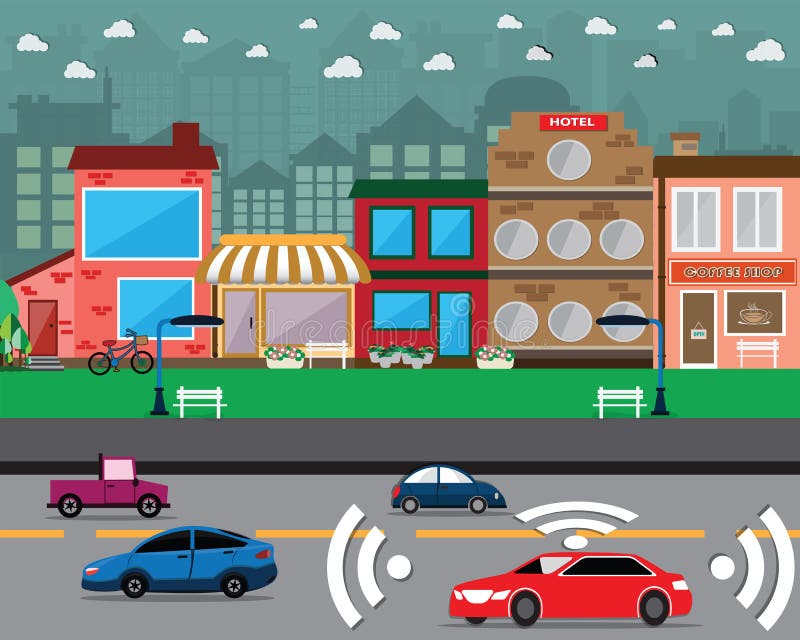 Smart Car Driven on City Streets,Assistant To Control the Car by ...