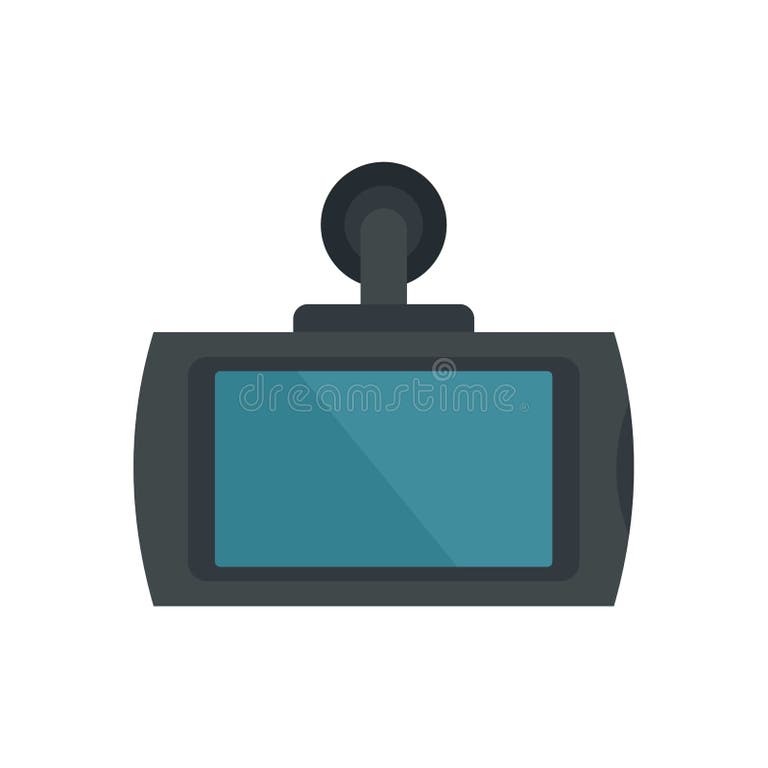 Smart Car Dvr Icon Flat Isolated Vector Stock Vector - Illustration of ...