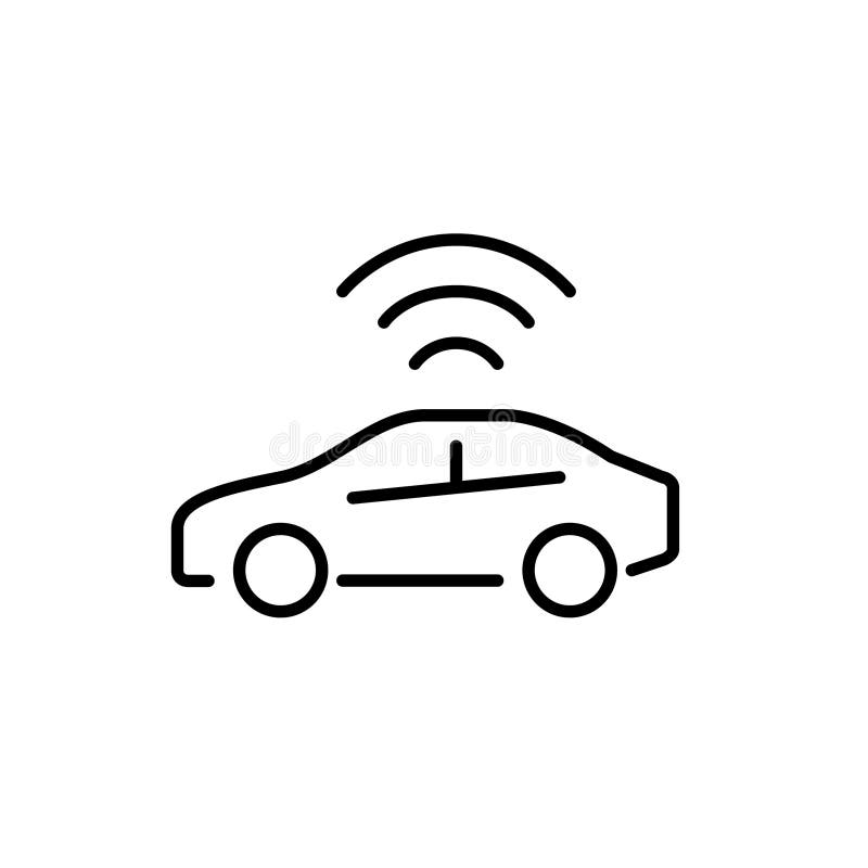 Smart Car. Internet of Things, Self-driving Vehicle. Pixel Perfect Icon ...