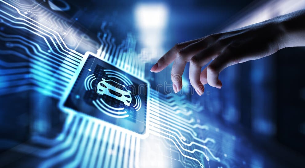 Smart Car IOT and Modern Automation Technology Concept on Virtual ...