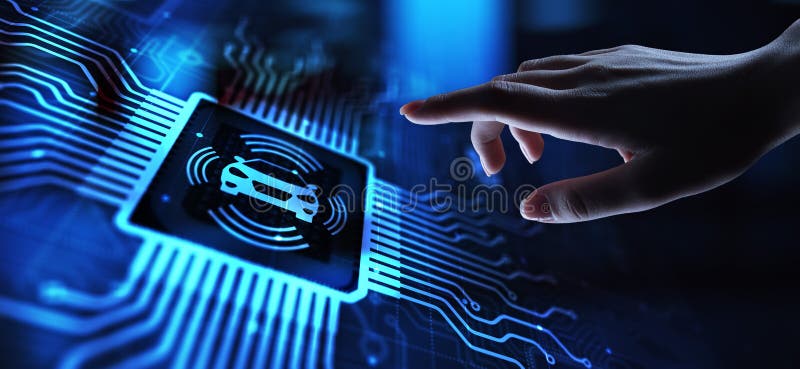 Smart Car IOT and Modern Automation Technology Concept on Virtual ...