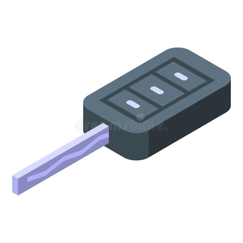Smart Car Key with Buttons is Unlocking Vehicle Stock Illustration ...