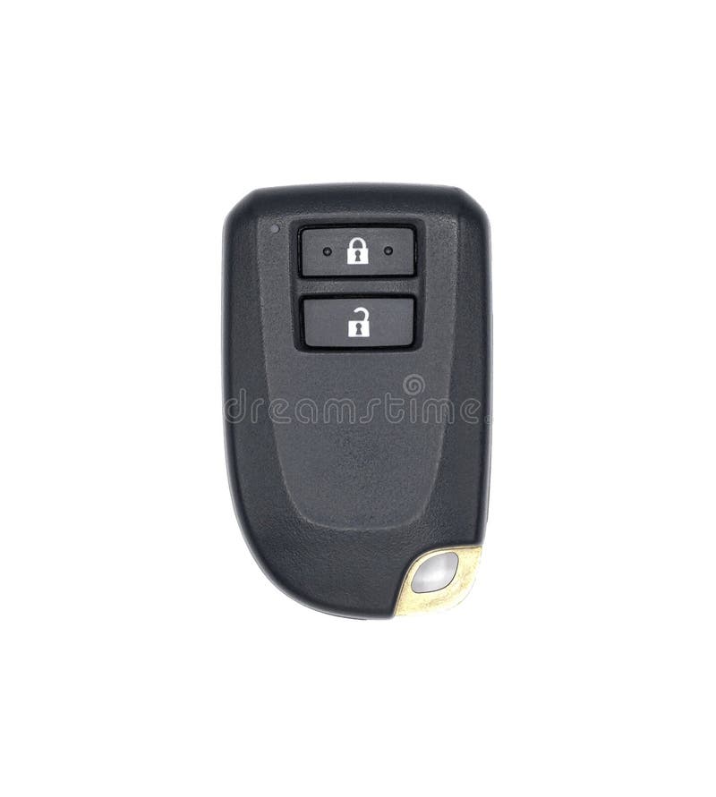 Smart Car Key with Remote Control Isolated on White Stock Photo - Image ...