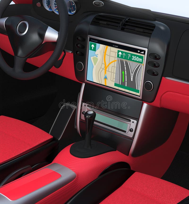 Smart Car Navigation Interface in Original Design Stock Illustration ...