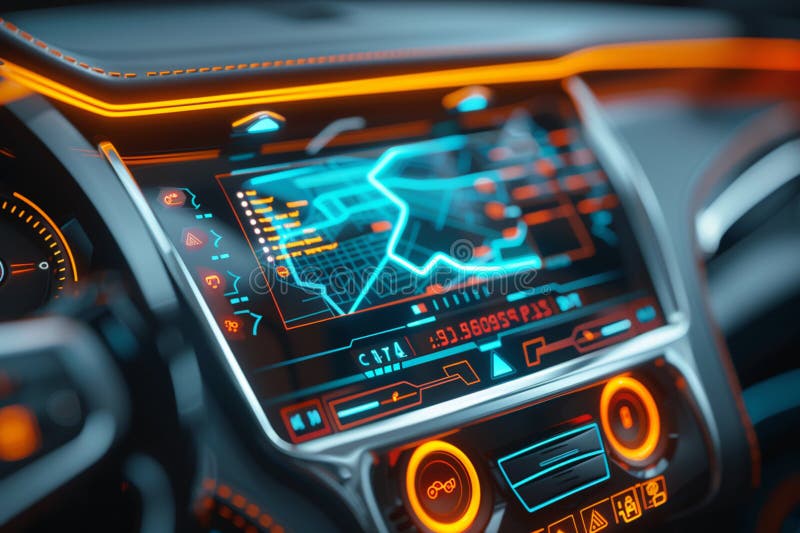 Smart Car Neon Display Board Stock Image - Image of side, neon: 323843395