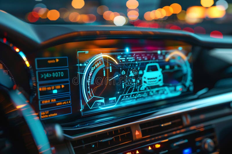 Smart Car Neon Display Board Stock Image - Image of smart, screen ...