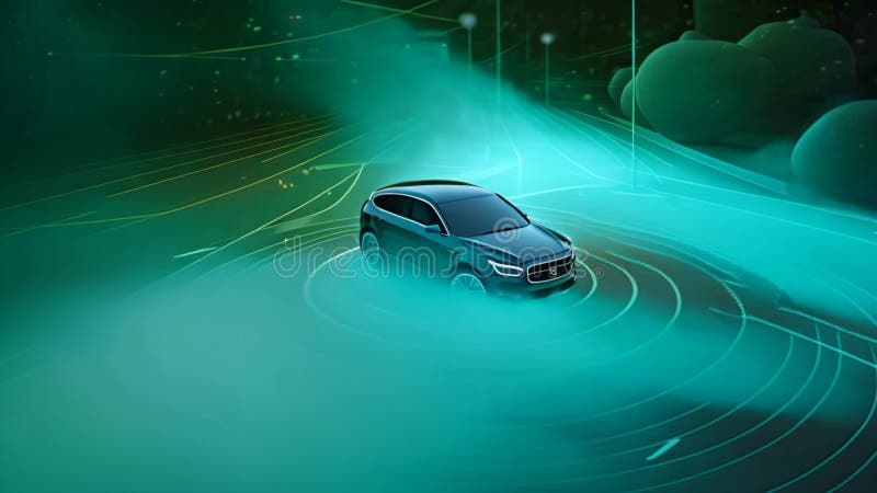 Smart Car Radar Detection System Stock Footage - Video of competition ...