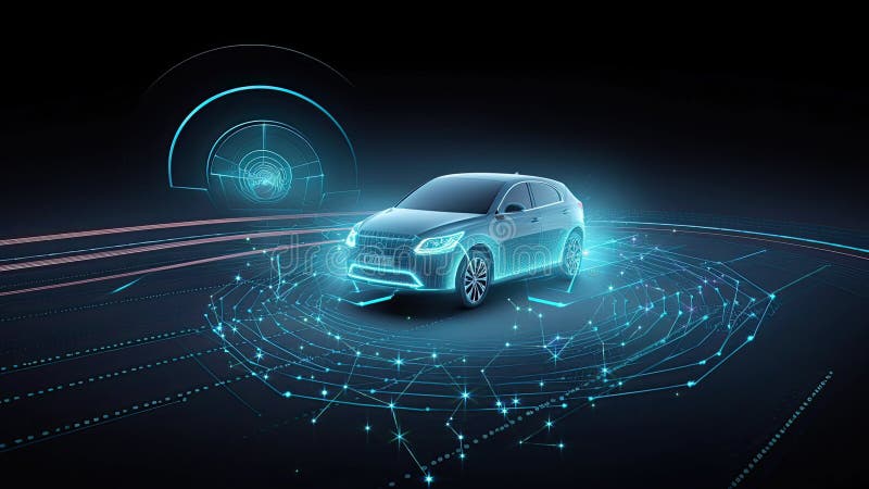 Smart Car Radar Detection System Stock Video - Video of competition ...