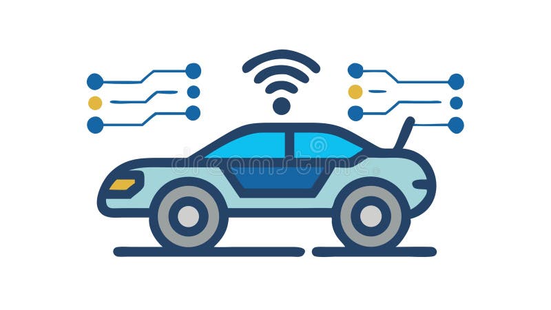 Smart Car Technology, Connected Vehicle, Autonomous Driving, Vector ...