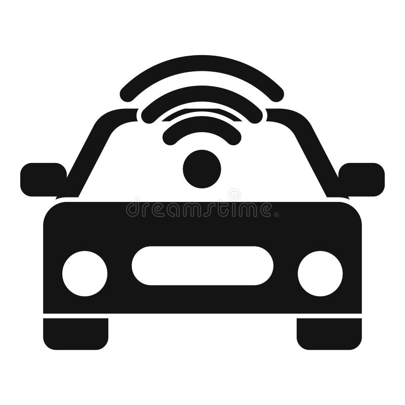 Smart Car Using Wireless Network Icon Showing Automated Vehicle Stock ...