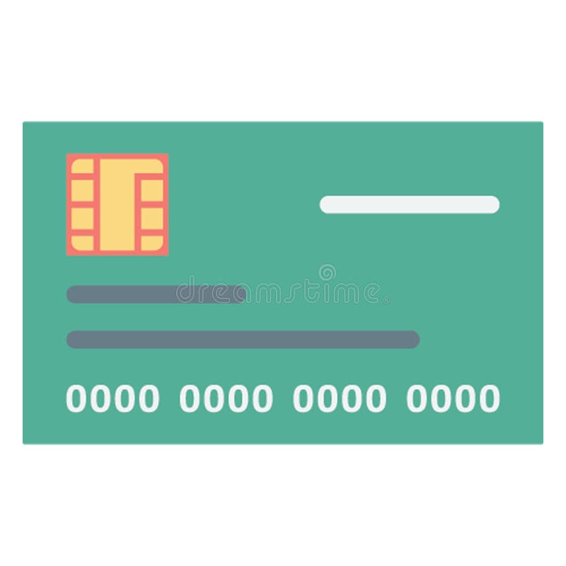 Smart Card Color Vector Icon Which Can Easily Modify or Edit Stock ...