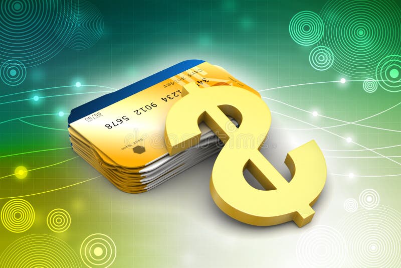 Smart Card with Dollar Sign Stock Illustration - Illustration of ...