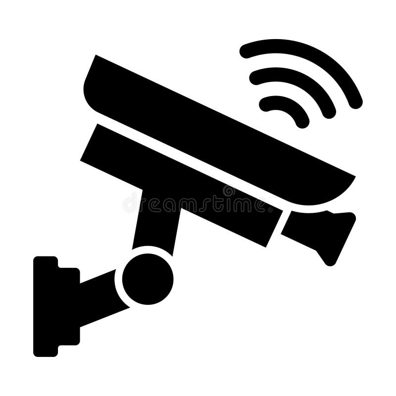 Smart CCTV Camera Icon stock vector. Illustration of meticulously ...