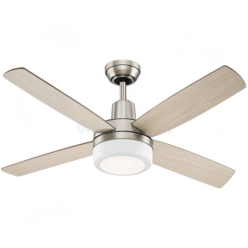 Smart Ceiling Fan with Voice Control Features Stock Illustration ...