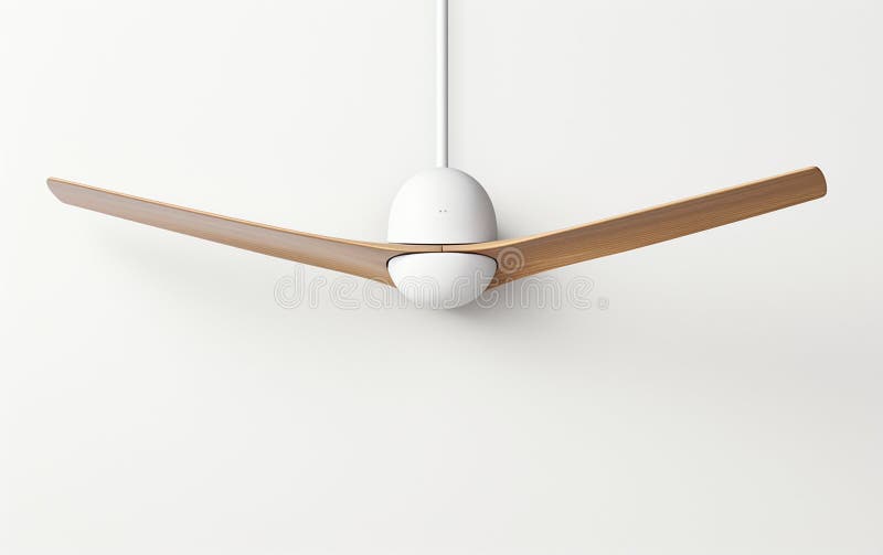 Smart Ceiling Fan in a World of White Stock Photo - Image of connected ...