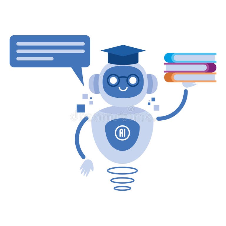 Smart Chat Bot Machine Learning Stock Vector - Illustration of study ...