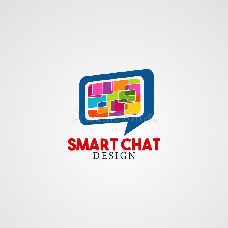 Chat Color with Colorful Bubble Box Logo Vector, Icon, Element, and Template for Business Stock ...