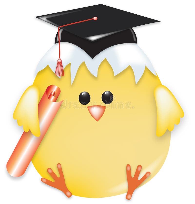 Smart chick stock vector. Illustration of study, graduate - 12555471