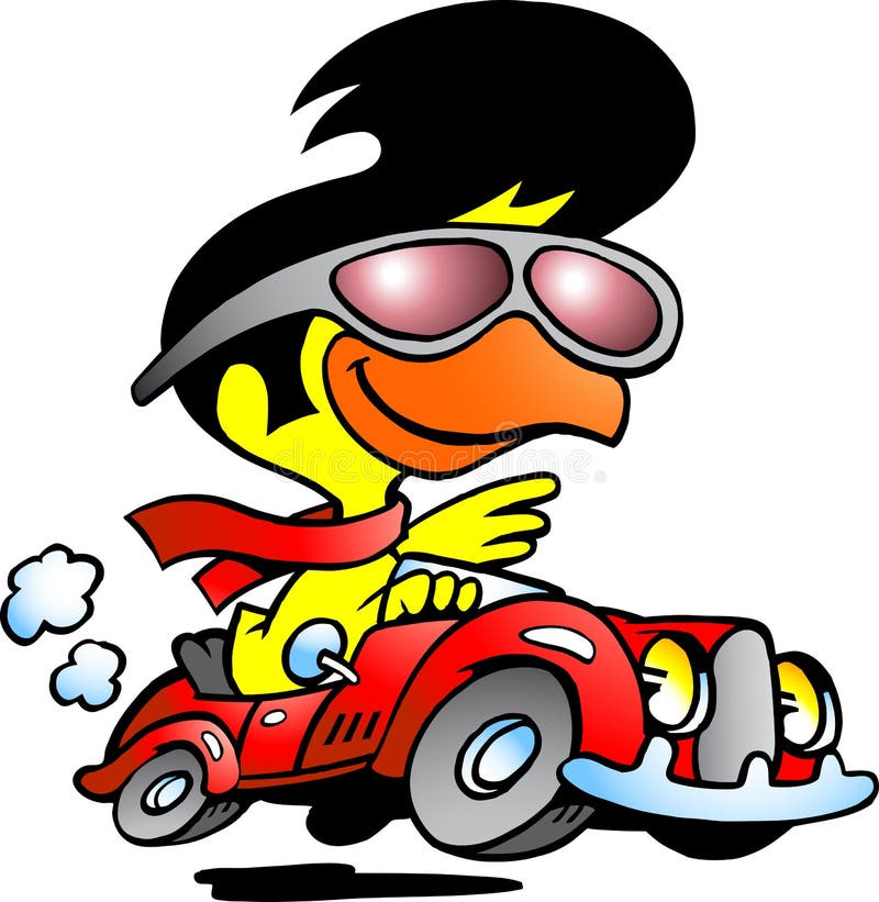 Smart Chicken Driving a Sports Car Stock Vector - Illustration of ...