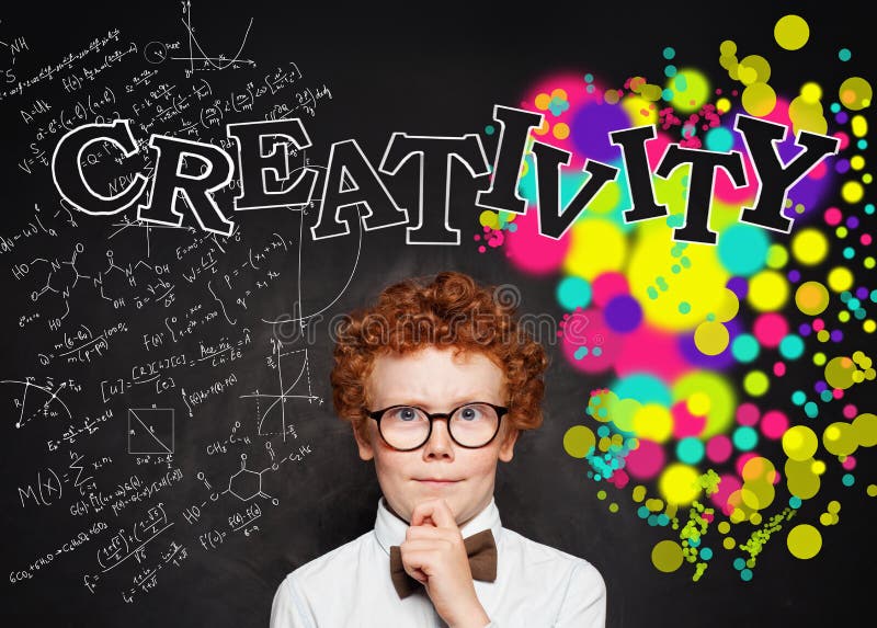 Smart Child Thinking. Creativity Education and Brainstorming Concept ...