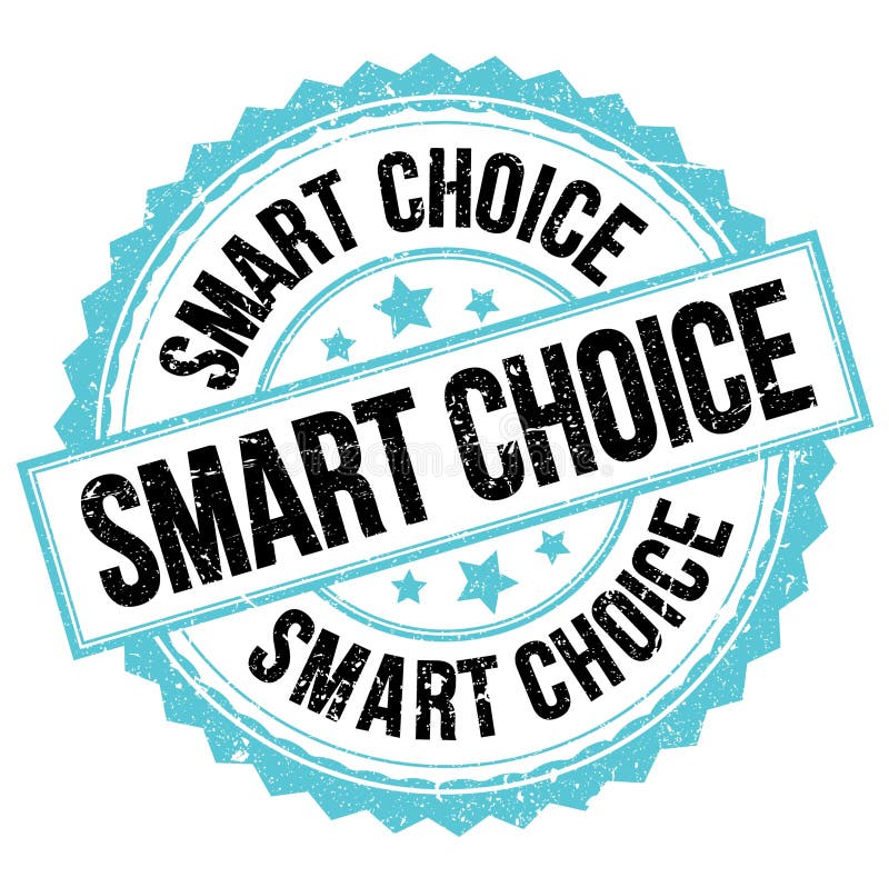 SMART CHOICE Text on Blue-black Round Stamp Sign Stock Illustration ...