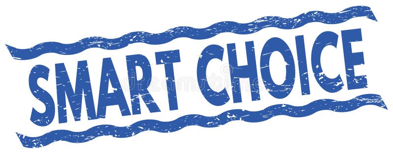 SMART CHOICE Text on Blue Lines Stamp Sign Stock Illustration ...