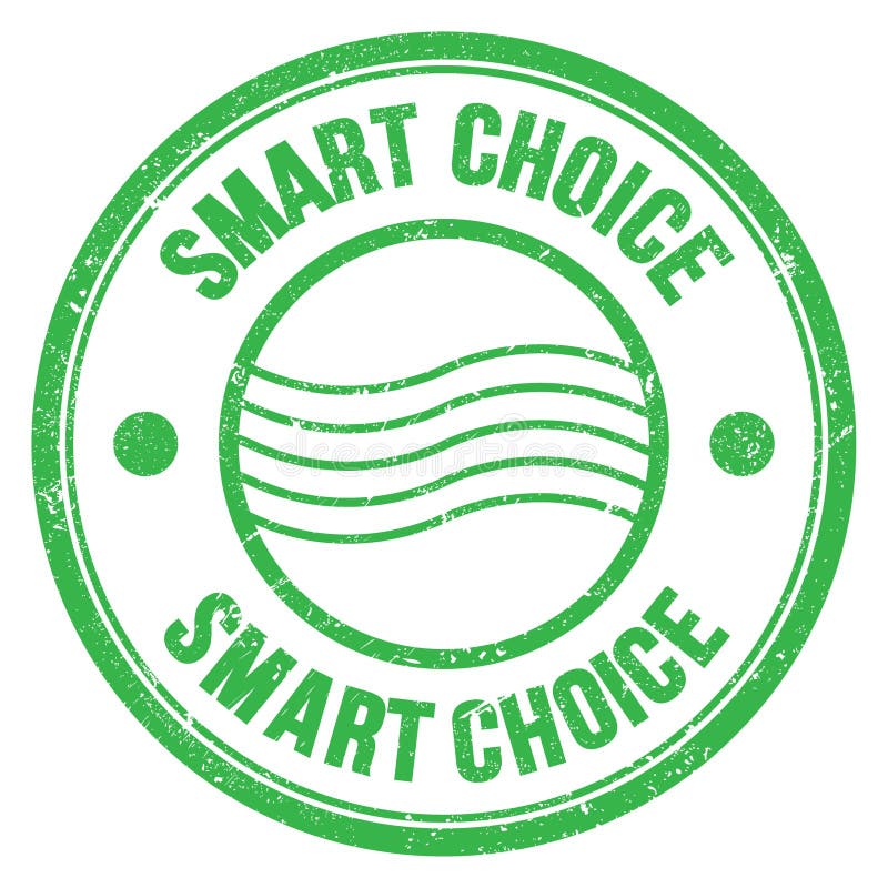 SMART CHOICE Text Written on Green Round Postal Stamp Sign Stock ...