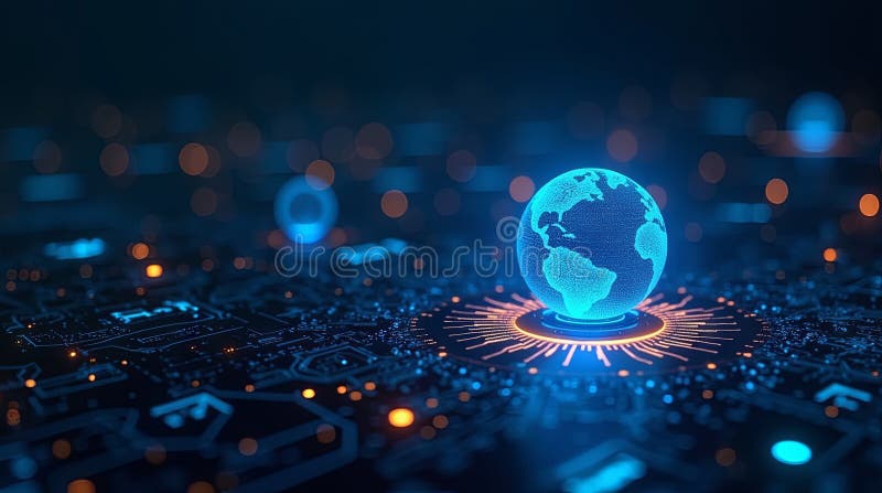 Smart Cities Powered by Global Technology Stock Illustration ...