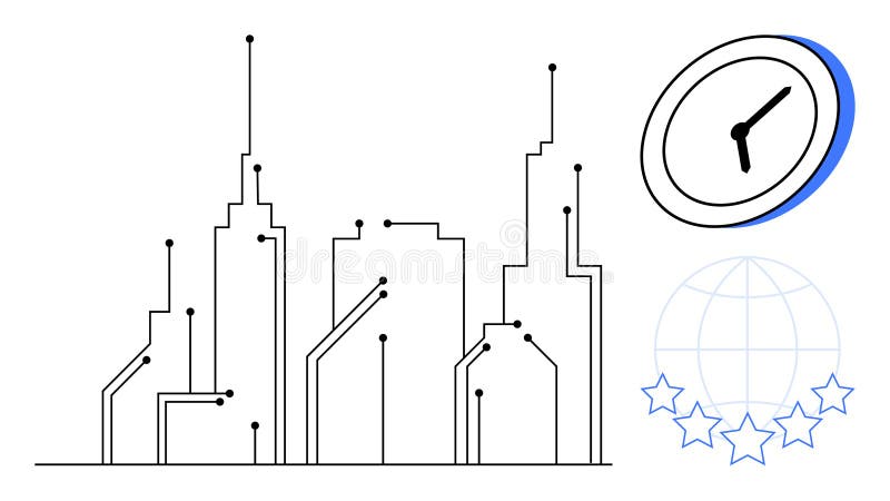 Smart City Time Management Stock Illustrations – 176 Smart City Time ...