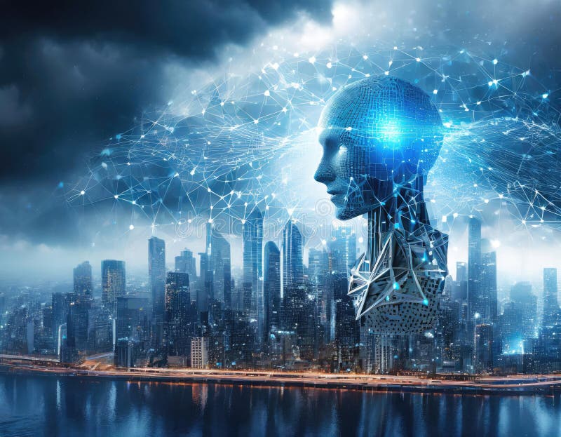 Artificial Intelligence and Digital Transformation Concept. Generated ...