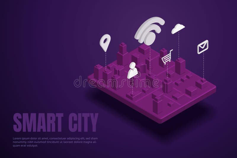 Smart City, Building Automation Network Application Icon and ...