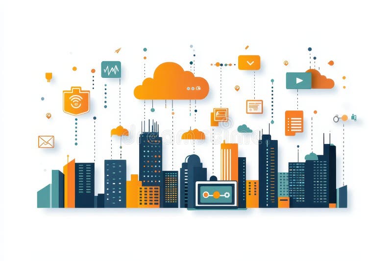Smart City Cloud Computing Network Technology Digital Transformation ...