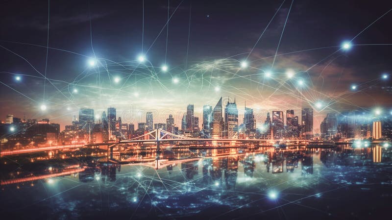 Smart City and Communication Network Concept Generative AI Stock ...