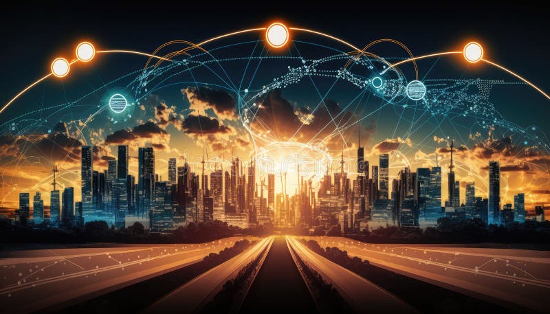 Smart City and Communication Network Concept. IoT(Internet of Things ... Smart City and Communication Network Concept. IoT(Internet of Things ...