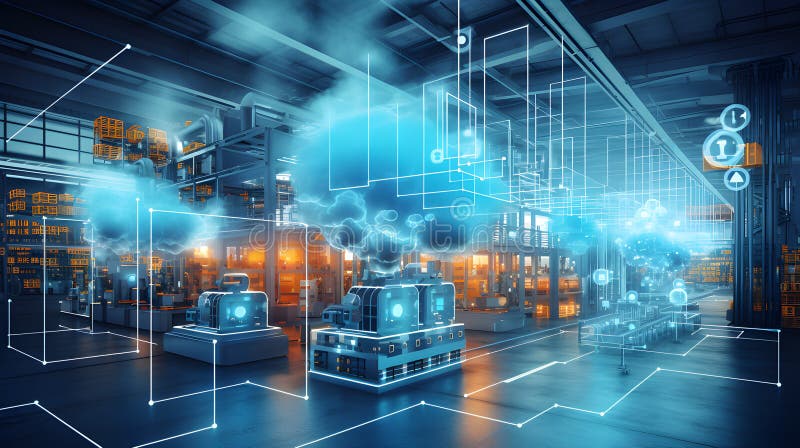 Industry Concept, Cloud Computing Automation Technology.GenerativeAI ...