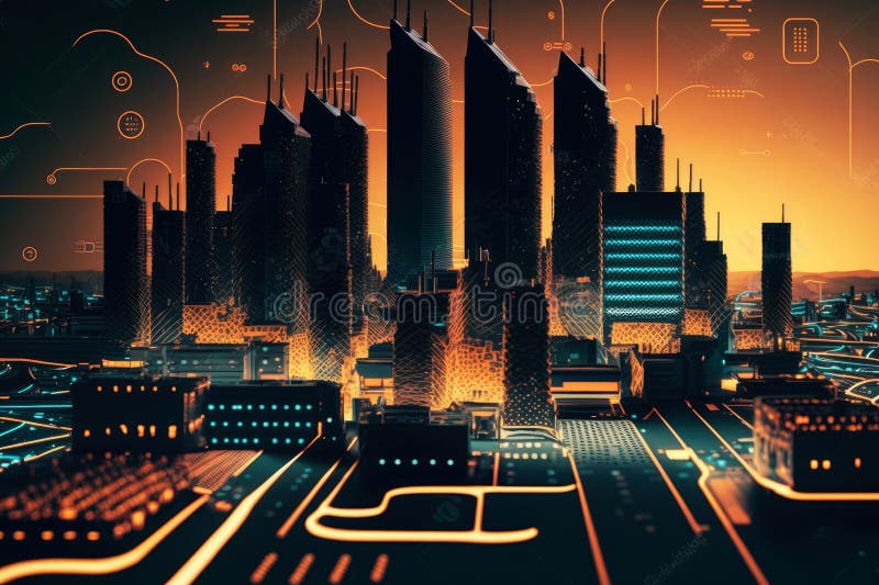 Smart City Concept Illustration Stock Illustration - Illustration of ...