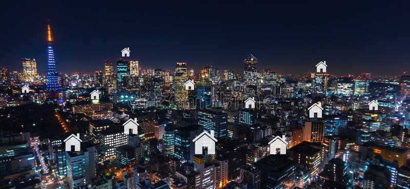 Smart City Concept. IoT(Internet of Things). ICT(Information ...