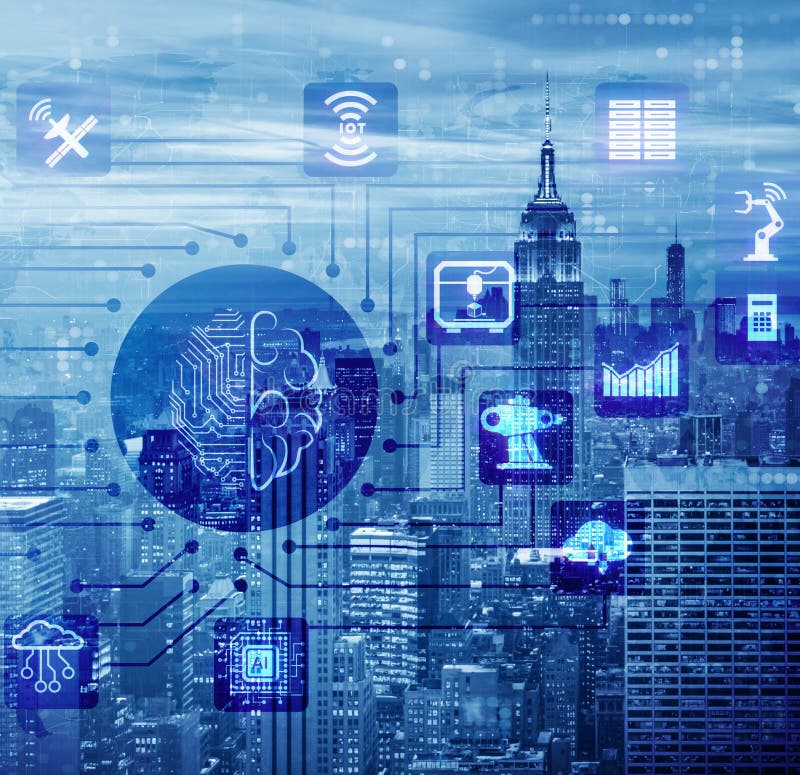 Smart City Concept Powered by Artificial Intelligence Stock ...