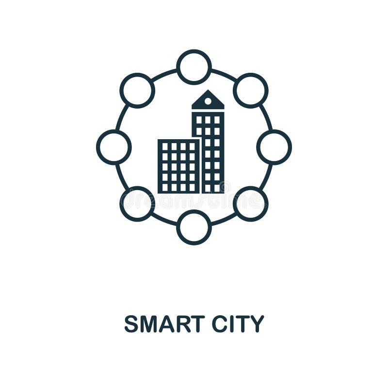 Smart City Icon. Monochrome Style Icon Design from Smart Devices Icon ...