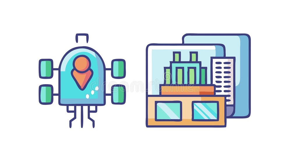 Smart City Data Analytics Icon, Urban Technology, IoT Solutions, Vector ...