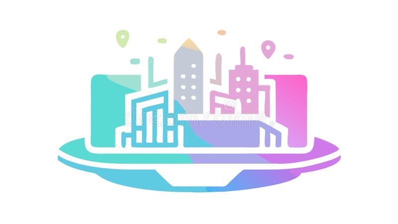 Smart City Data Flow, Urban Technology and Connectivity, Vector Design ...