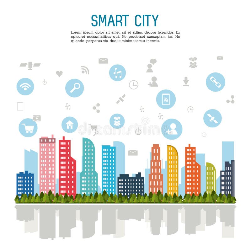 Smart city design stock illustration. Illustration of business - 67235328