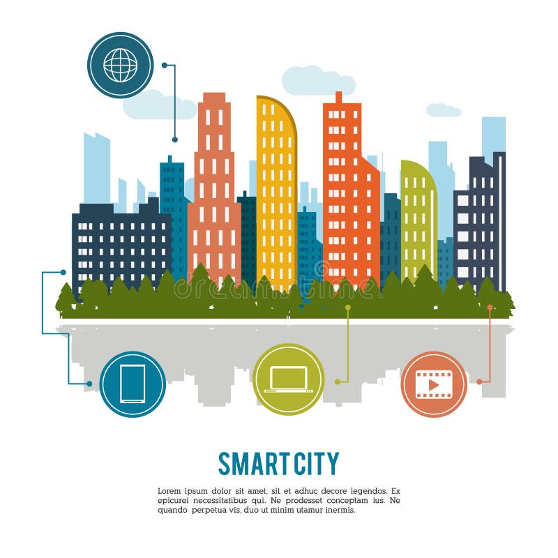 Smart City Design Stock Illustration - Image: 67235365
