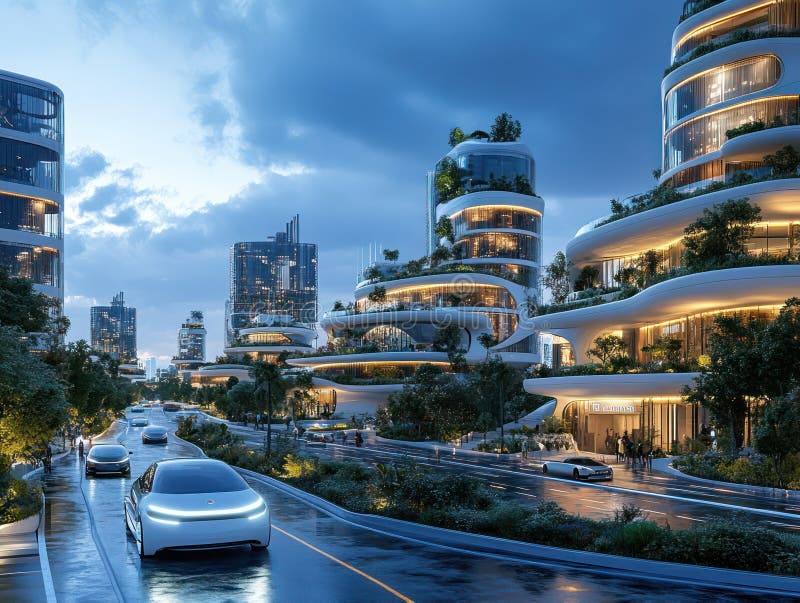 Smart City Development stock illustration. Illustration of tech - 331693155