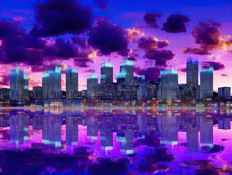 Smart City or Digital Cityscape it or Internet of Things Cloud ...