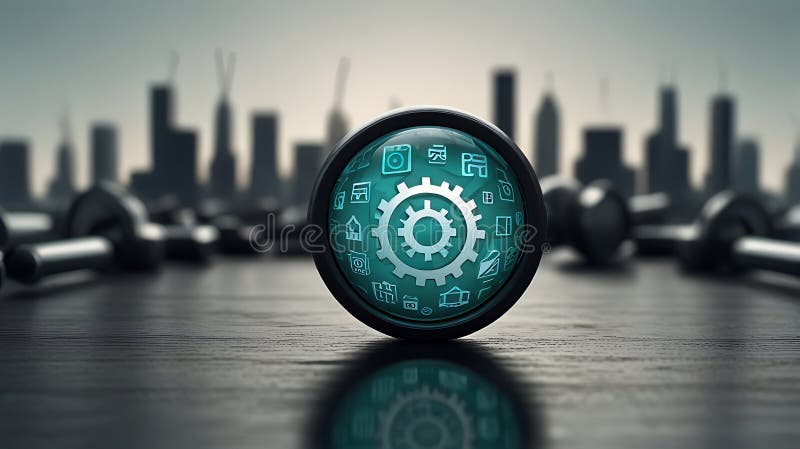 Smart City Infrastructure and App Integration Stock Illustration ...