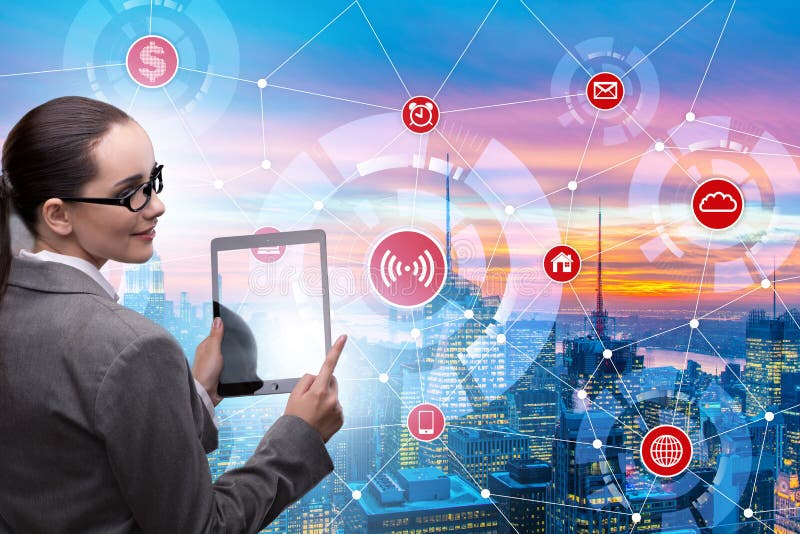 The Smart City in Innovation Concept Stock Illustration - Illustration ...