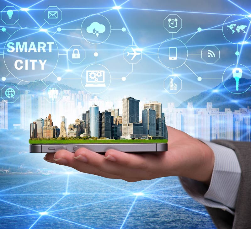 Smart City in Innovation Concept Stock Image - Image of infrastructure ...